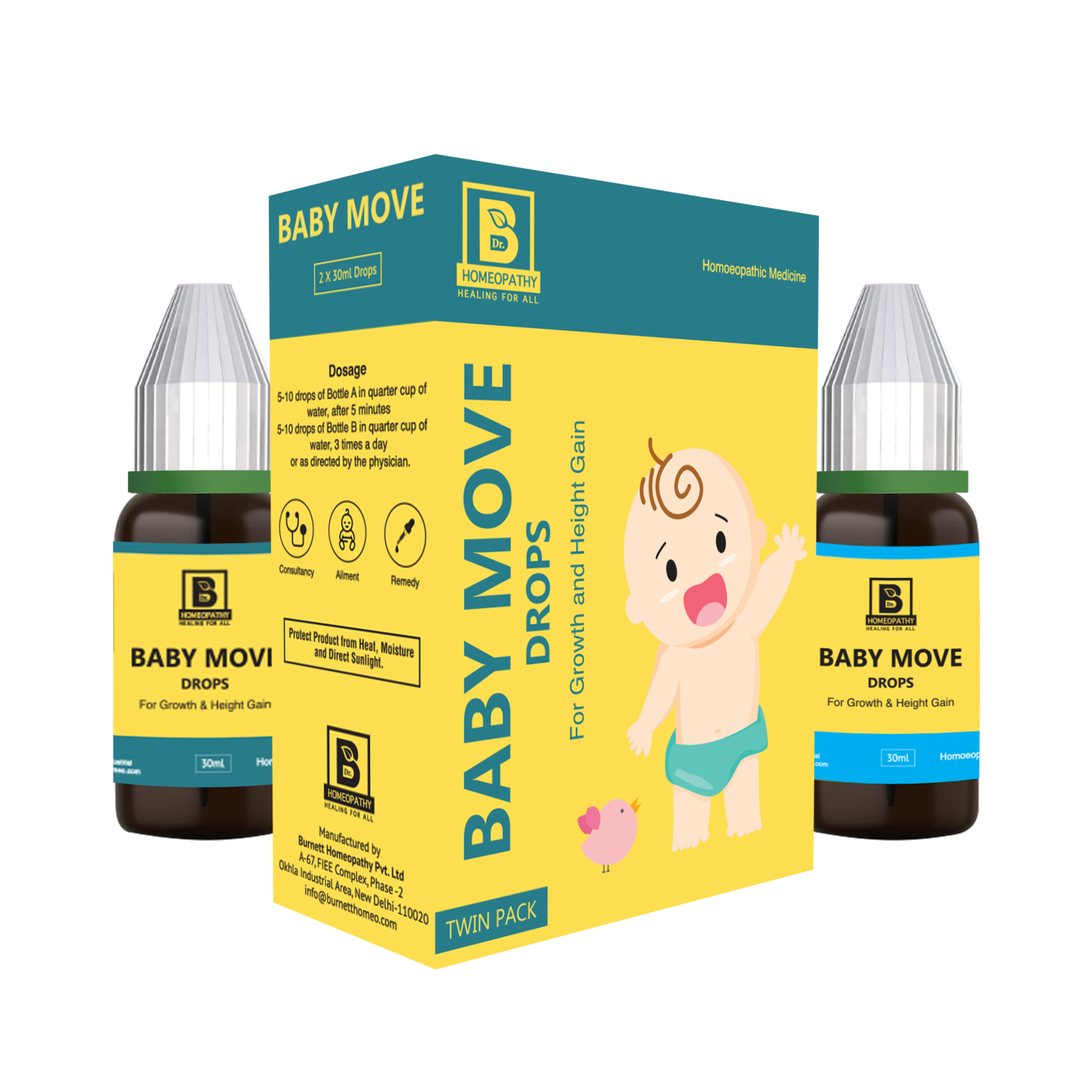 BABY MOVE (TWIN PACK) – Homeopathy Medicine in India – Burnett ...